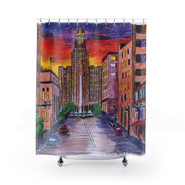 Buffalo Bills Shower Curtain - Etsy