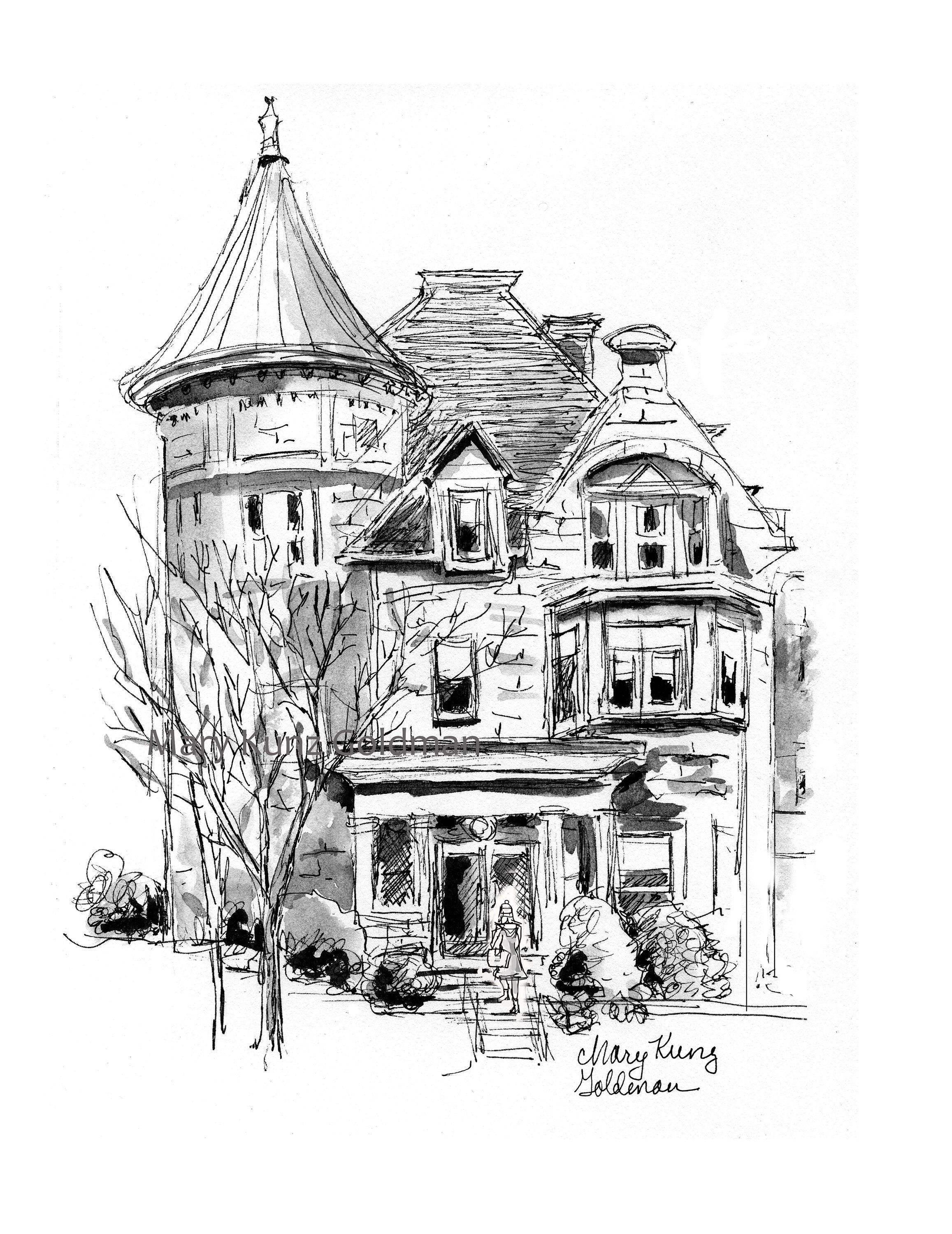 Victorian Houses Drawings