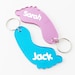 Personalized Baby Footprint Key Chain, Engraved With Name - Etsy