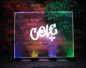 LED Neon Glow Bar/bat Mitzvah Sign in Board, Laser Engraved for ...