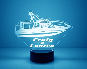 Boat Night Light Personalized Free LED Night Lamp With | Etsy