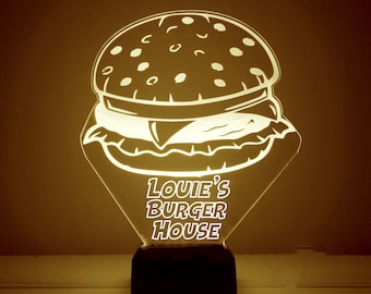 Hamburger Led Light - Etsy