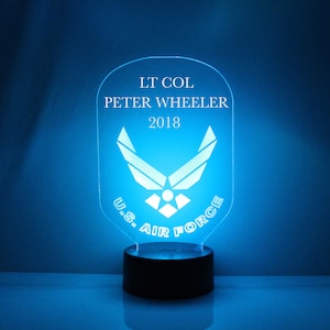 Military Night Light, Personalized Free, LED Night Lamp, With Remote ...