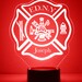 Fire Department Night Light, Personalized Free, LED Night Lamp, With ...
