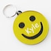 Personalized Smiley Face Key Chain, Engraved With Name - Etsy