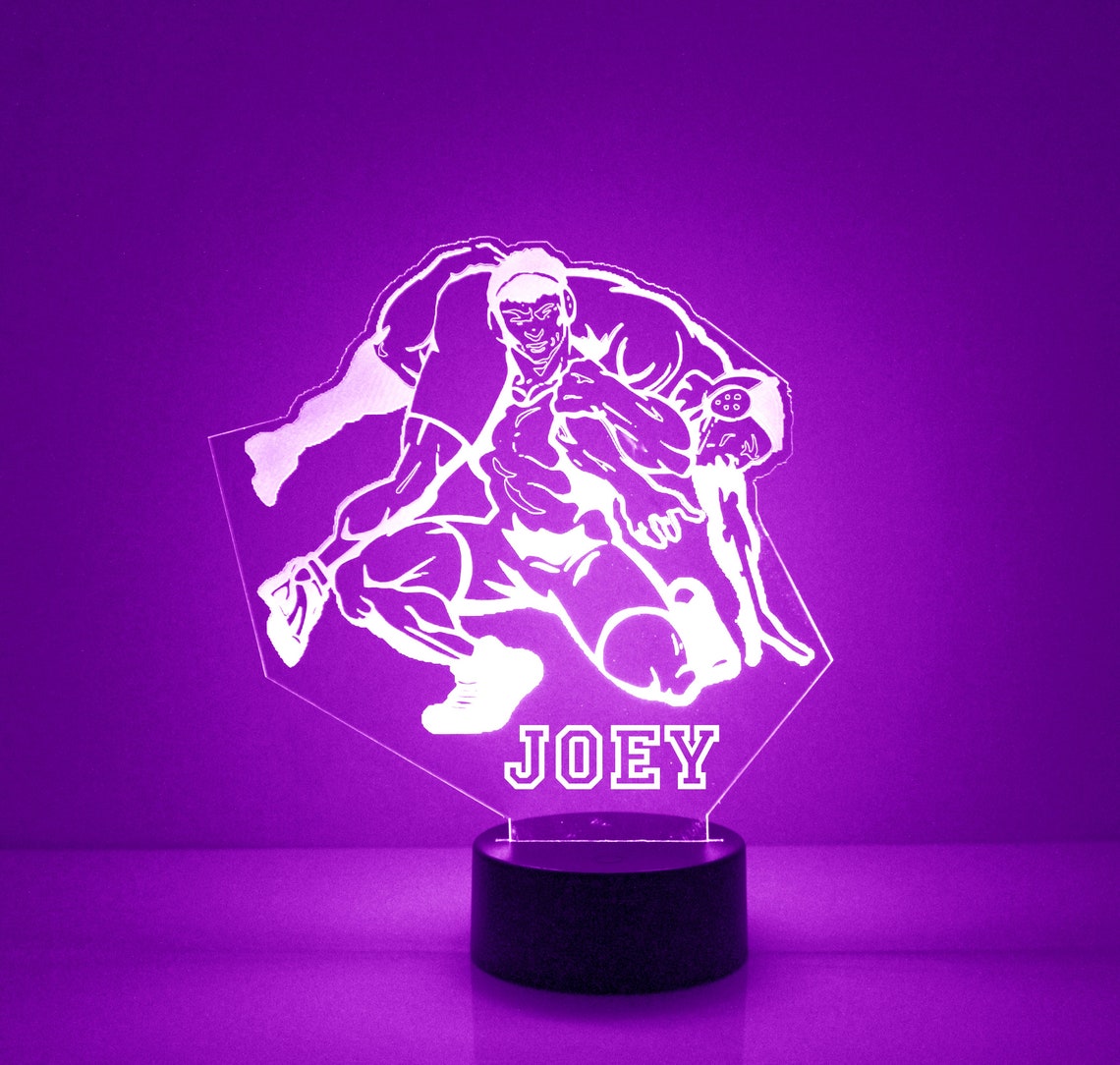 Wrestling Night Light Personalized Free LED Night Lamp With - Etsy