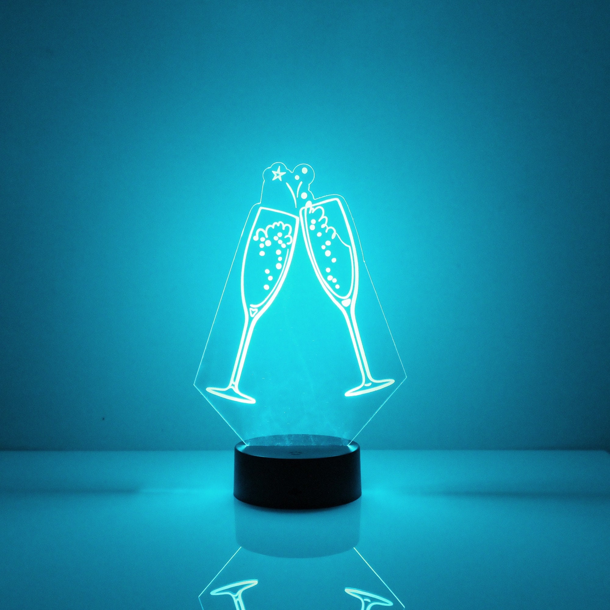 CHAMPAGNE GLASS Acrylic Light up Centerpieces Create Your - Etsy