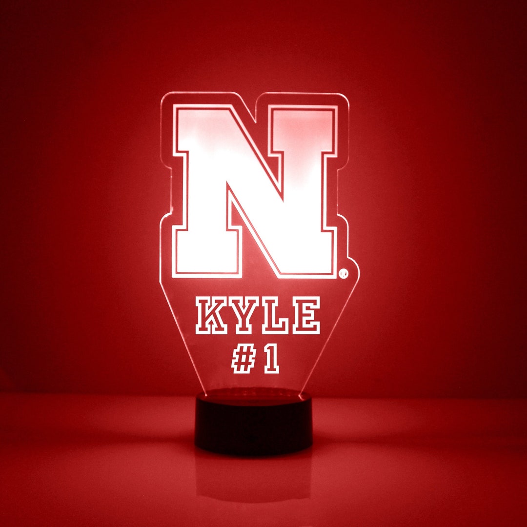 Nebraska Cornhuskers, Personalized Sports Fan Lamp, School Logo ...