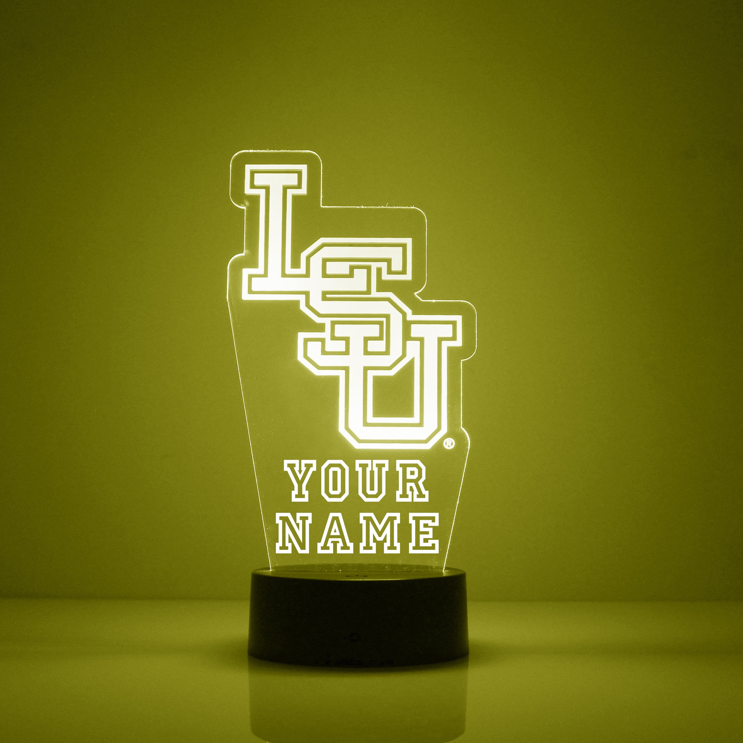 LSU Tigers School Logo, Personalized Sports Fan Lamp, Engraving, LSU ...