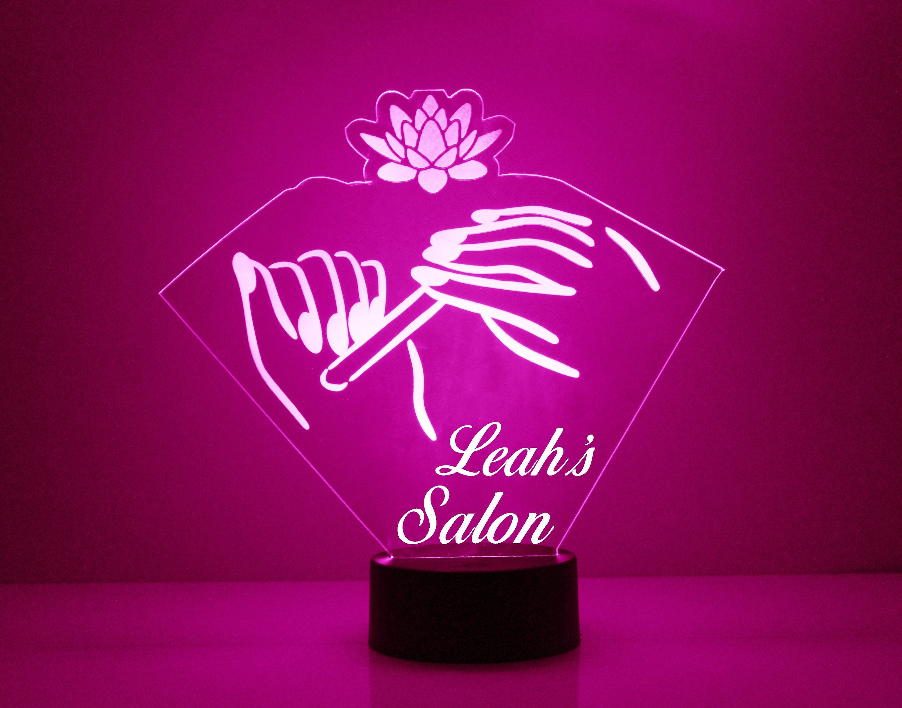 Beauty/nail Salon Light Personalized Free LED Night Lamp - Etsy