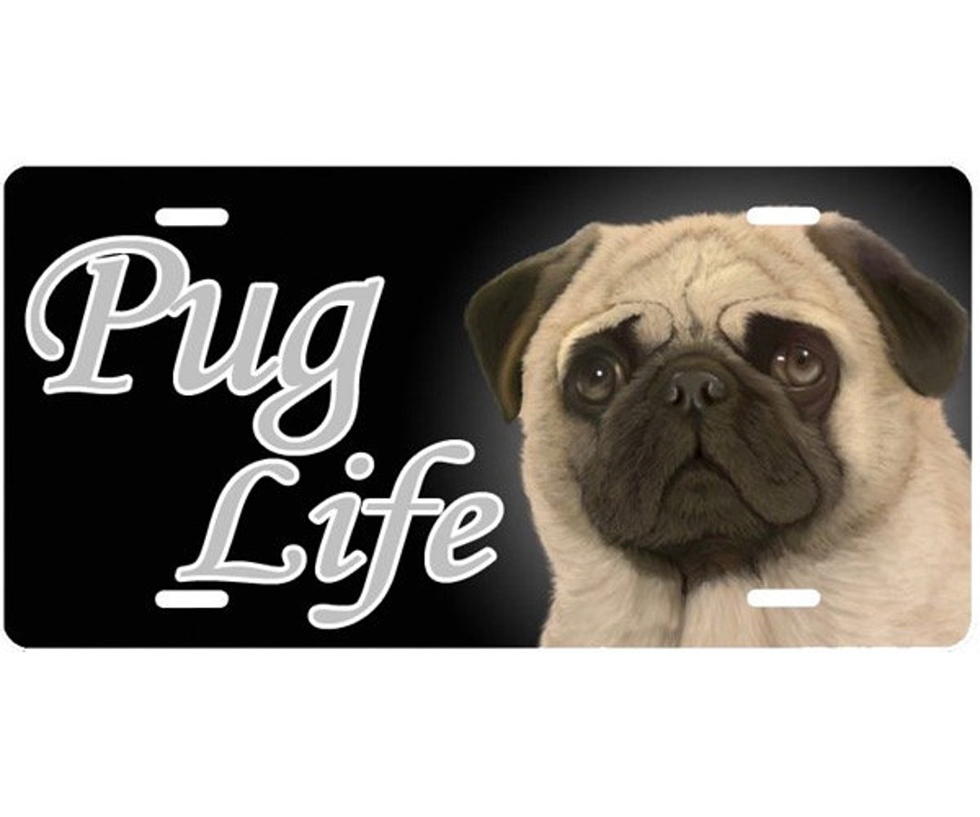 Pug Vanity Dog License Plate - Auto Tag - Create Your Own, Names ...
