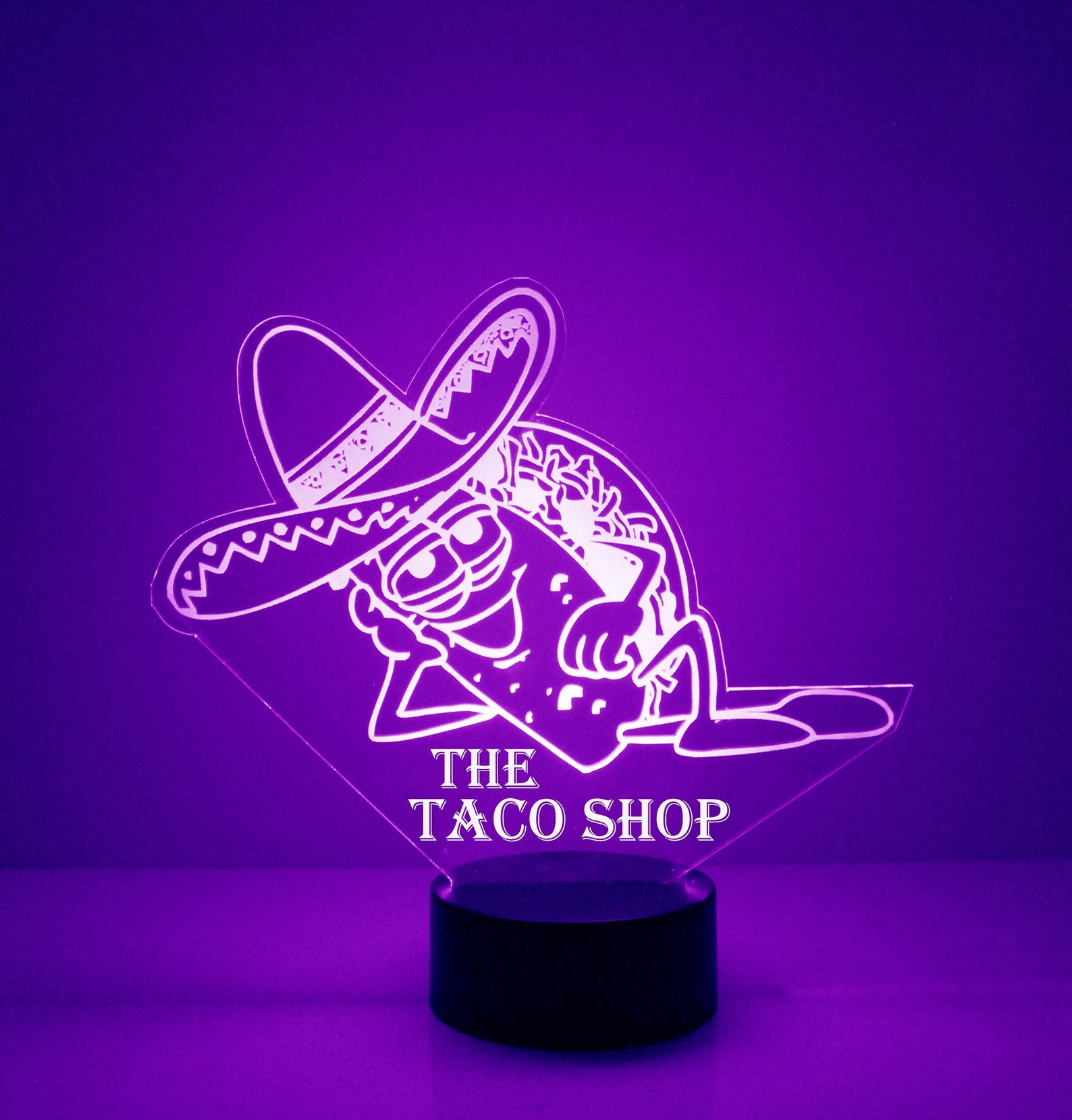 Taco Light Up Personalized Free LED Night Lamp With Remote - Etsy