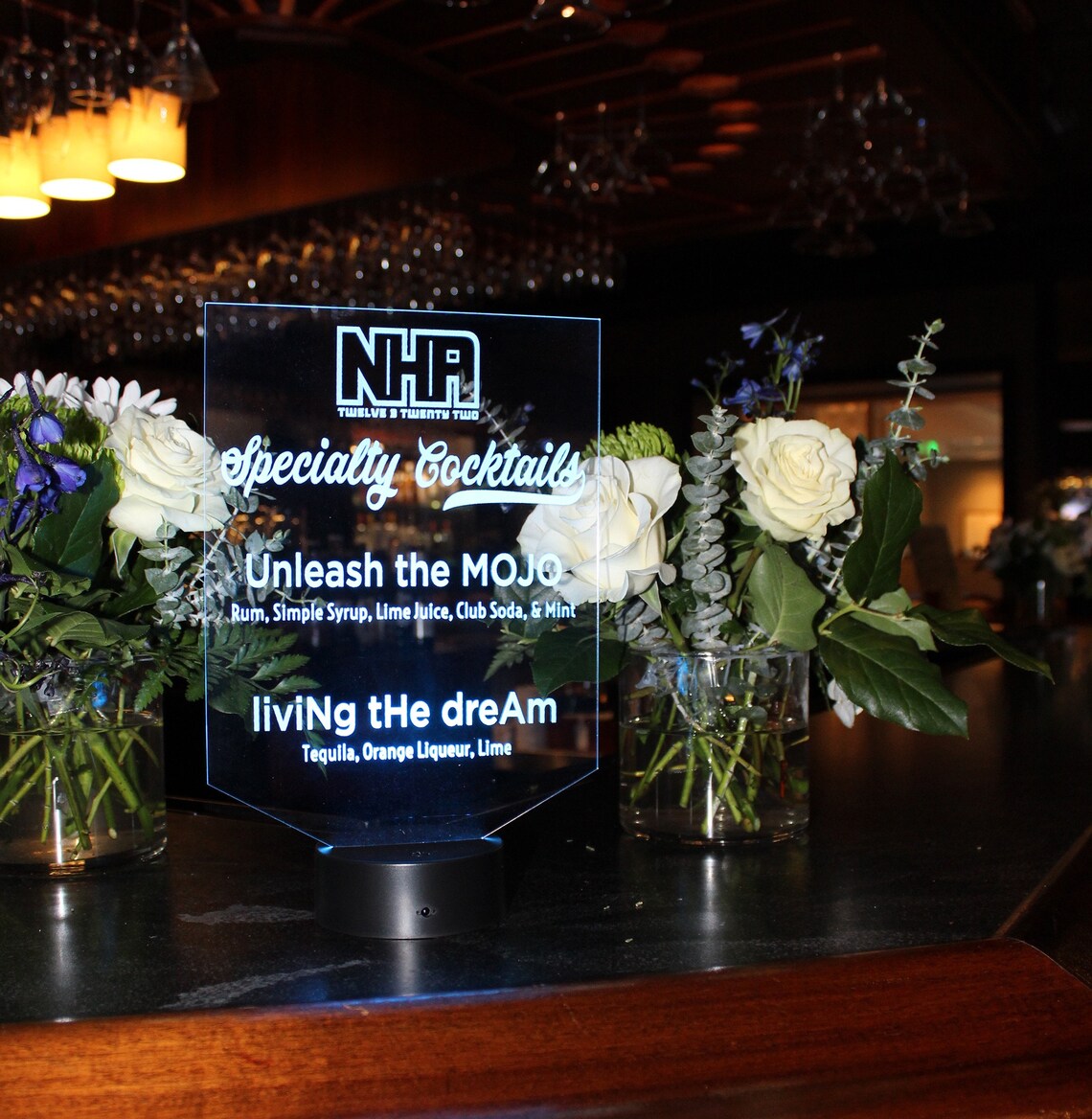 Light up Menu's Bar Sign's Table Number's - Etsy