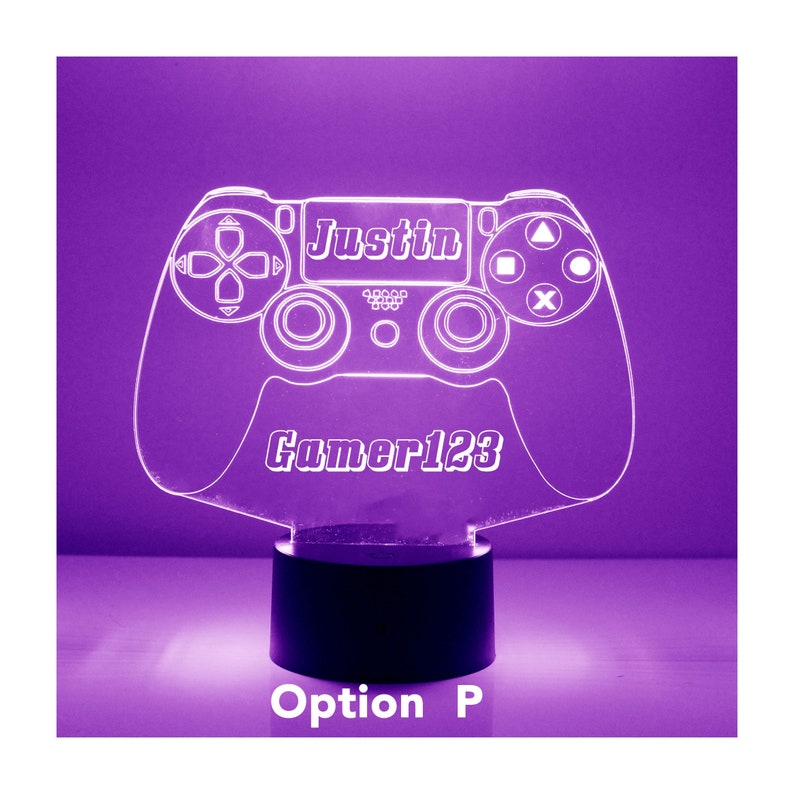 Game Controller Night Light Personalized Free LED Night | Etsy