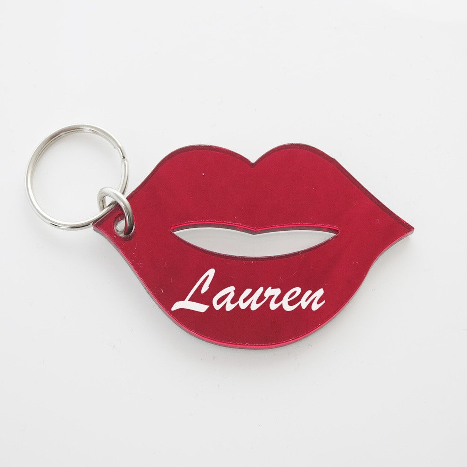 Personalized Lips Key Chain Engraved With Name | Etsy
