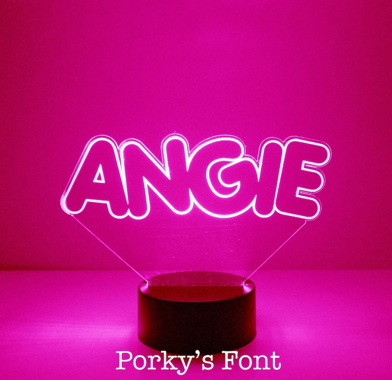 Name Light, Personalized, LED Night Lamp for Kids Teens, Remote Control ...