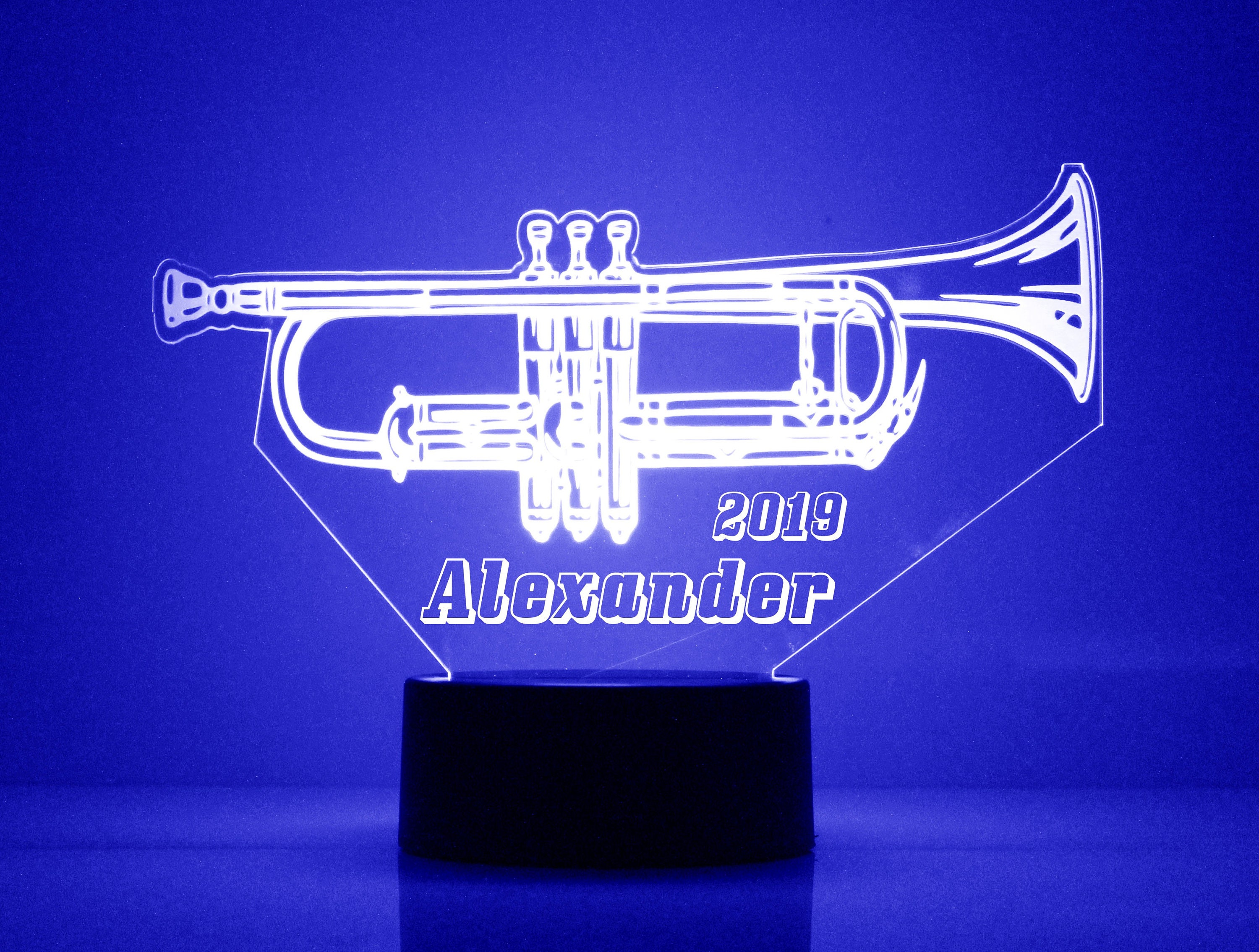 Trumpet Night Light Personalized Free LED Night Lamp With - Etsy