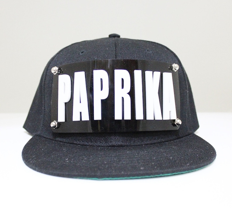 Snapback Hat ,mirrored Letters , Logo Reproduction, Name, Business Logo ...