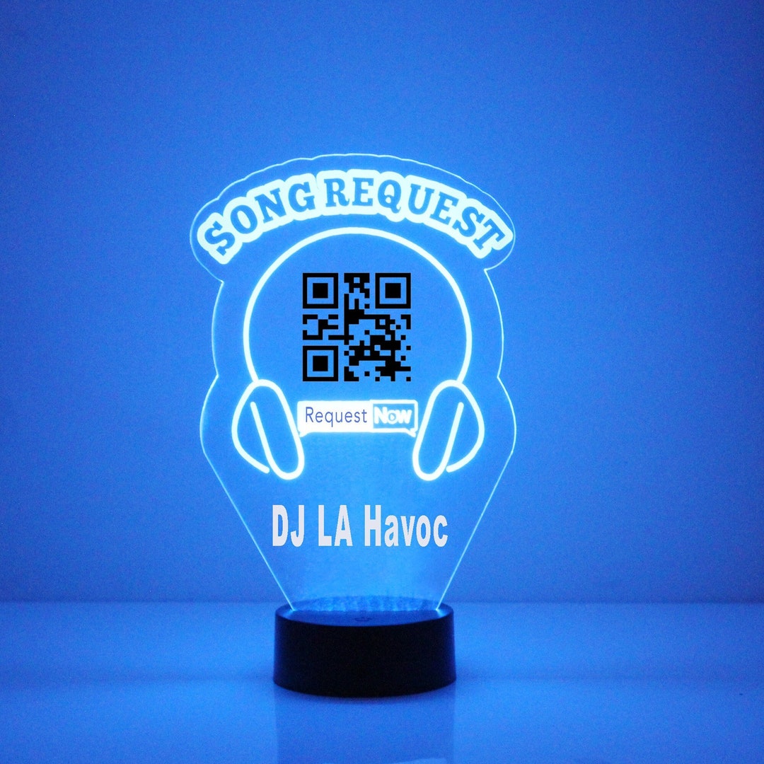 Requestnow QR Code, DJ Board Light up Sign, Song Request, Personalized ...
