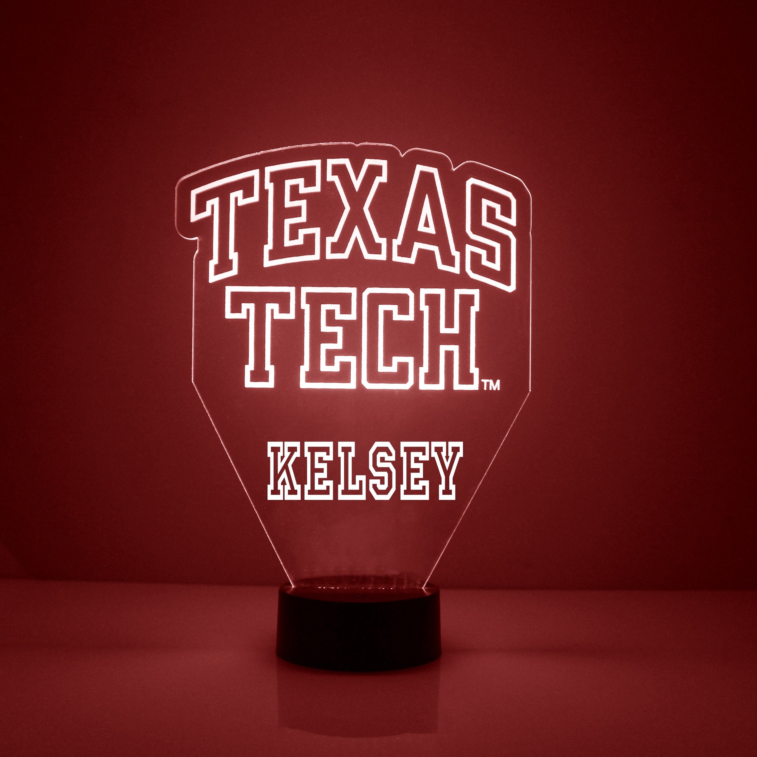 Texas Tech Red Raiders, Personalized Sports Fan Lamp, School Logo ...