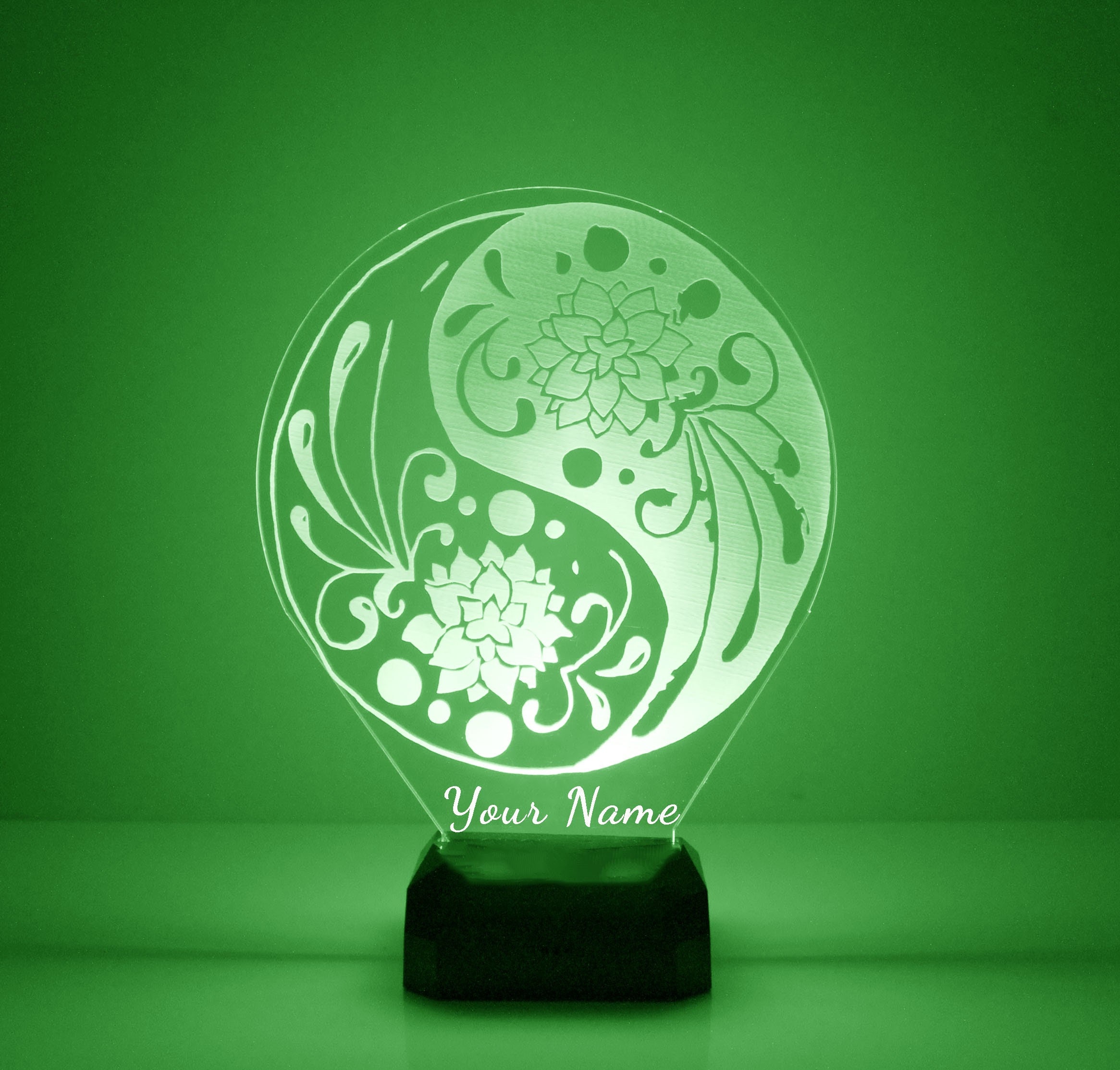 Yin Yang Night Light, Personalized Free, LED Night Lamp, With Remote ...