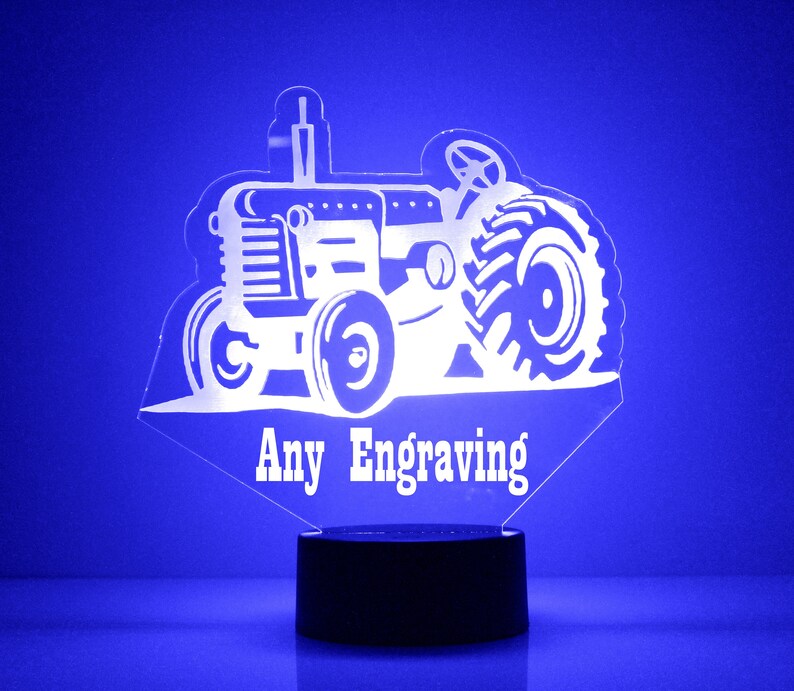 Tractor Night Light, Personalized Free, LED Night Lamp, With Remote ...