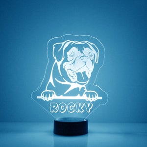 French Bulldog, Dog Night Light, Personalized Free, LED Night Lamp ...