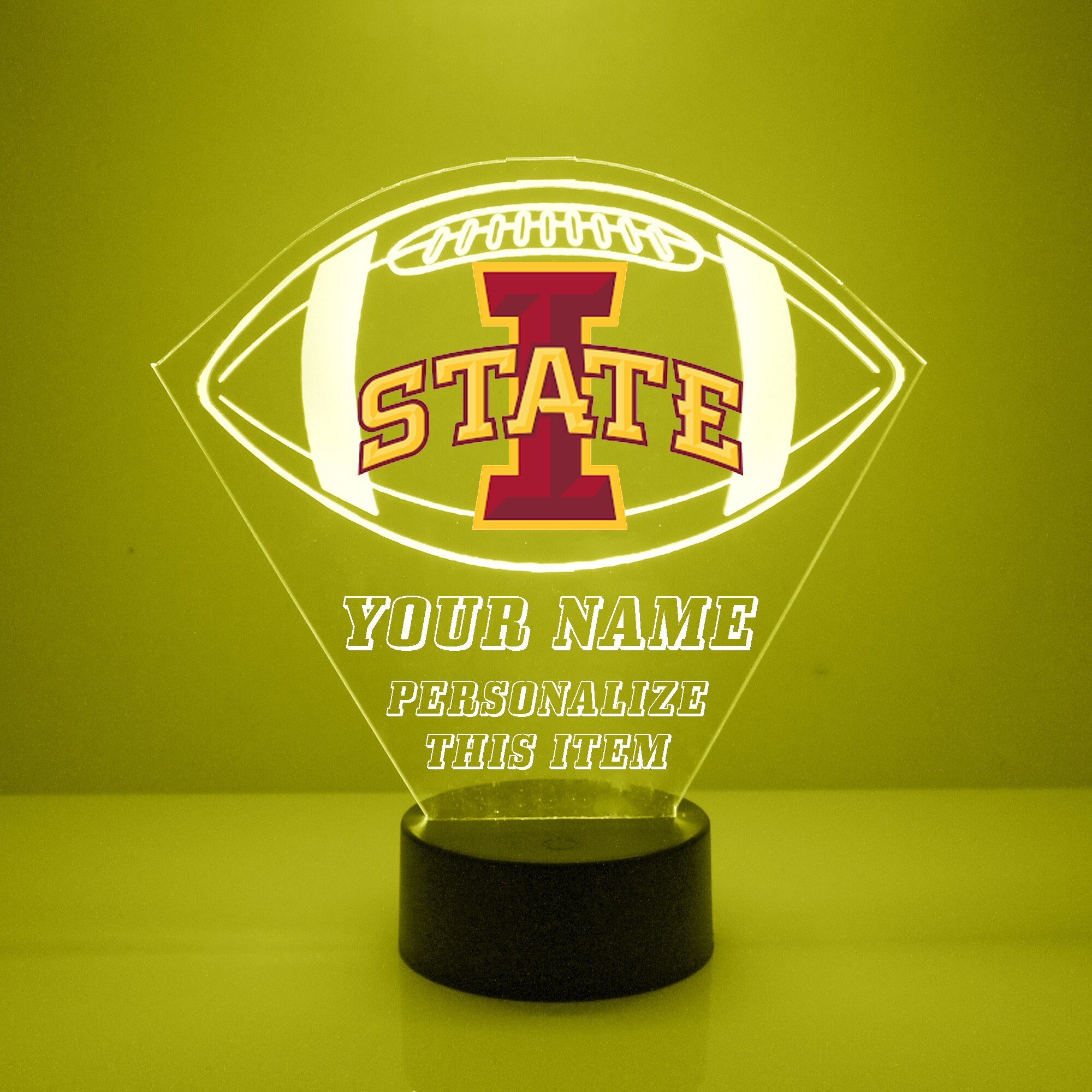 Iowa State Cyclones, Personalized Sports Fan Lamp, College Football ...