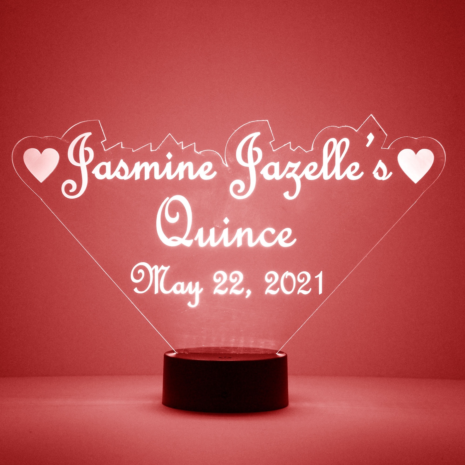 Custom Made LED Acrylic Light up Centerpieces Create Your - Etsy