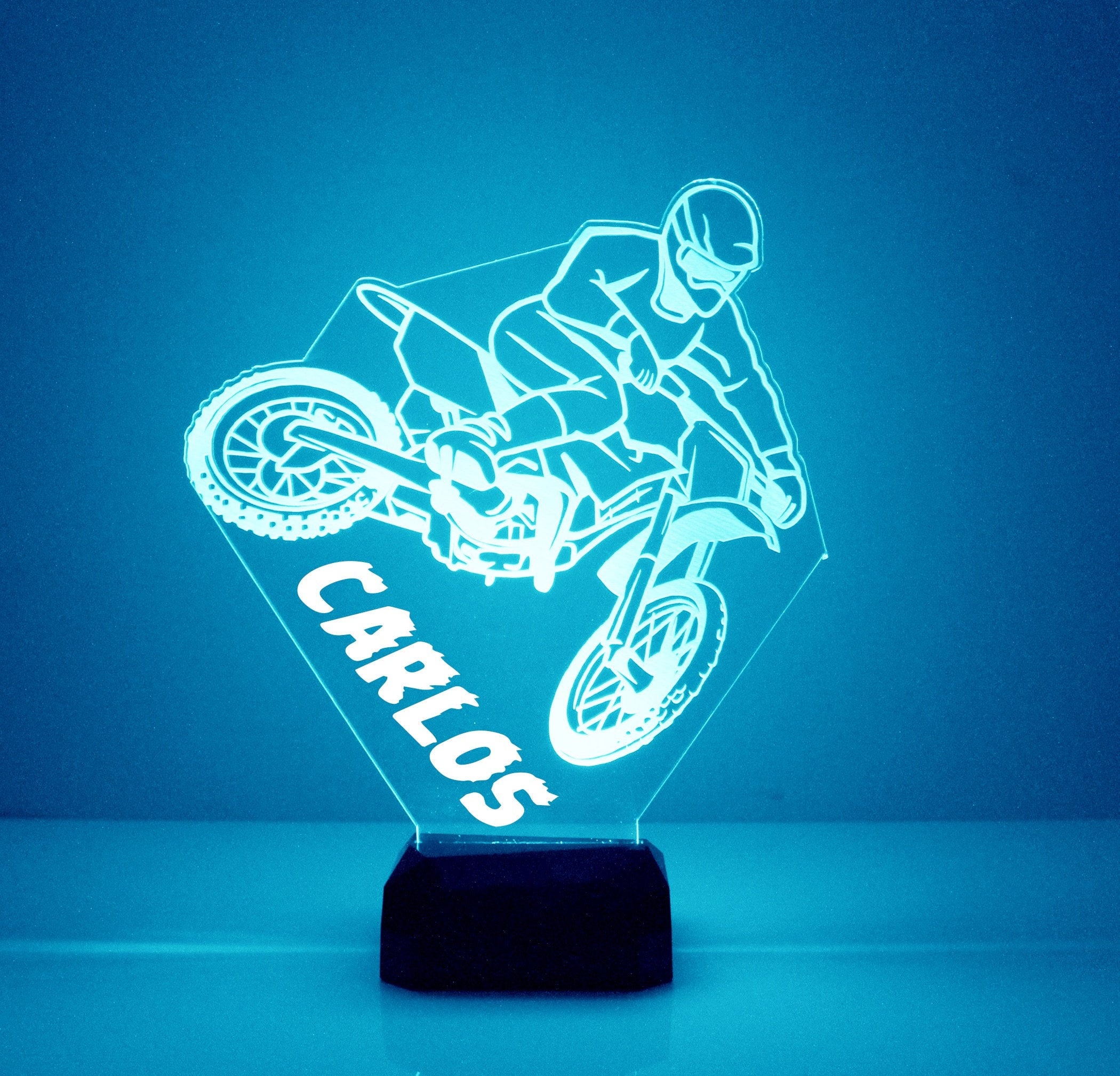 Dirt Biker Night Light Personalized Free LED Night Lamp - Etsy