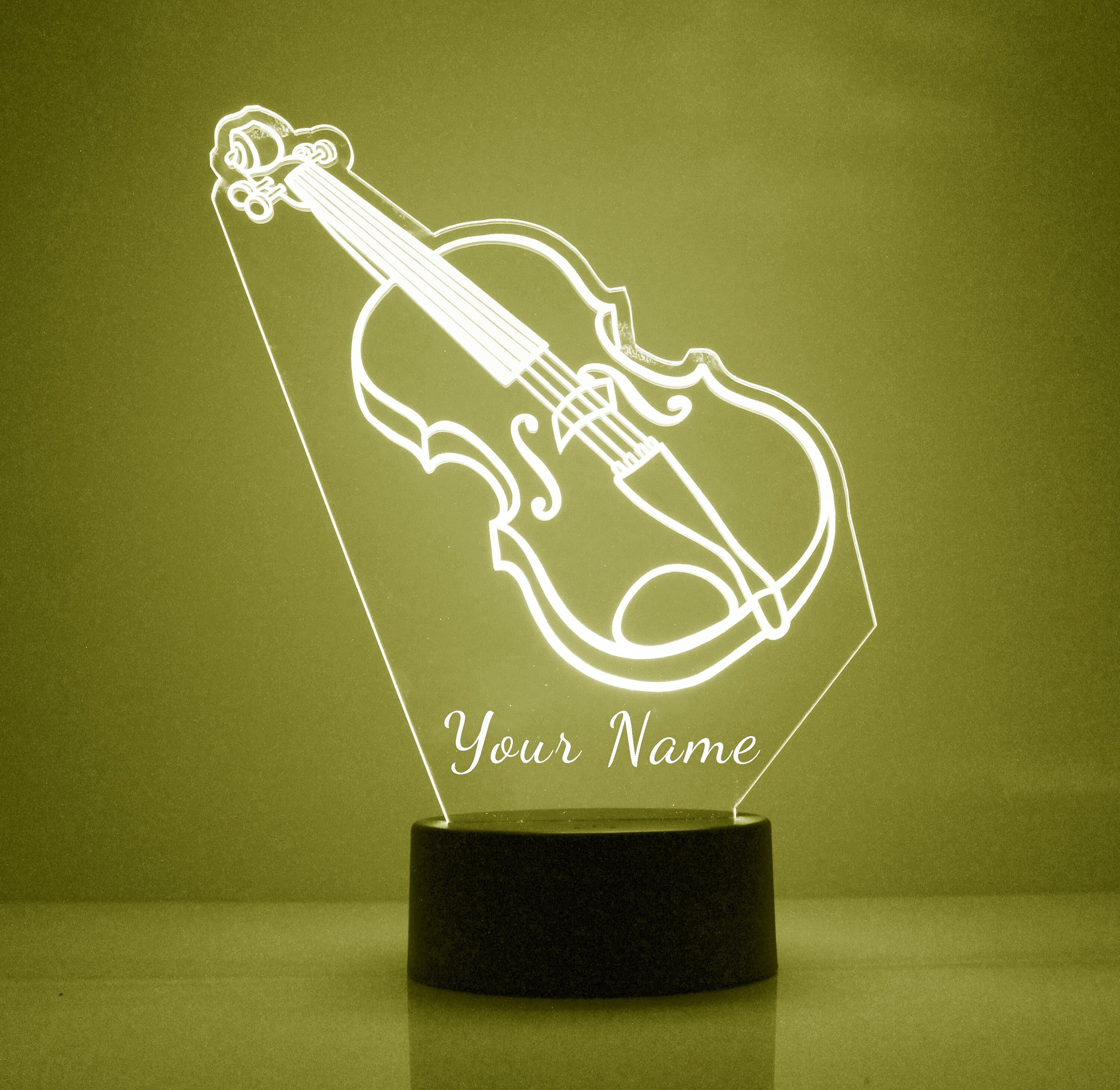 Violin Night Light Personalized Free LED Night Lamp With | Etsy