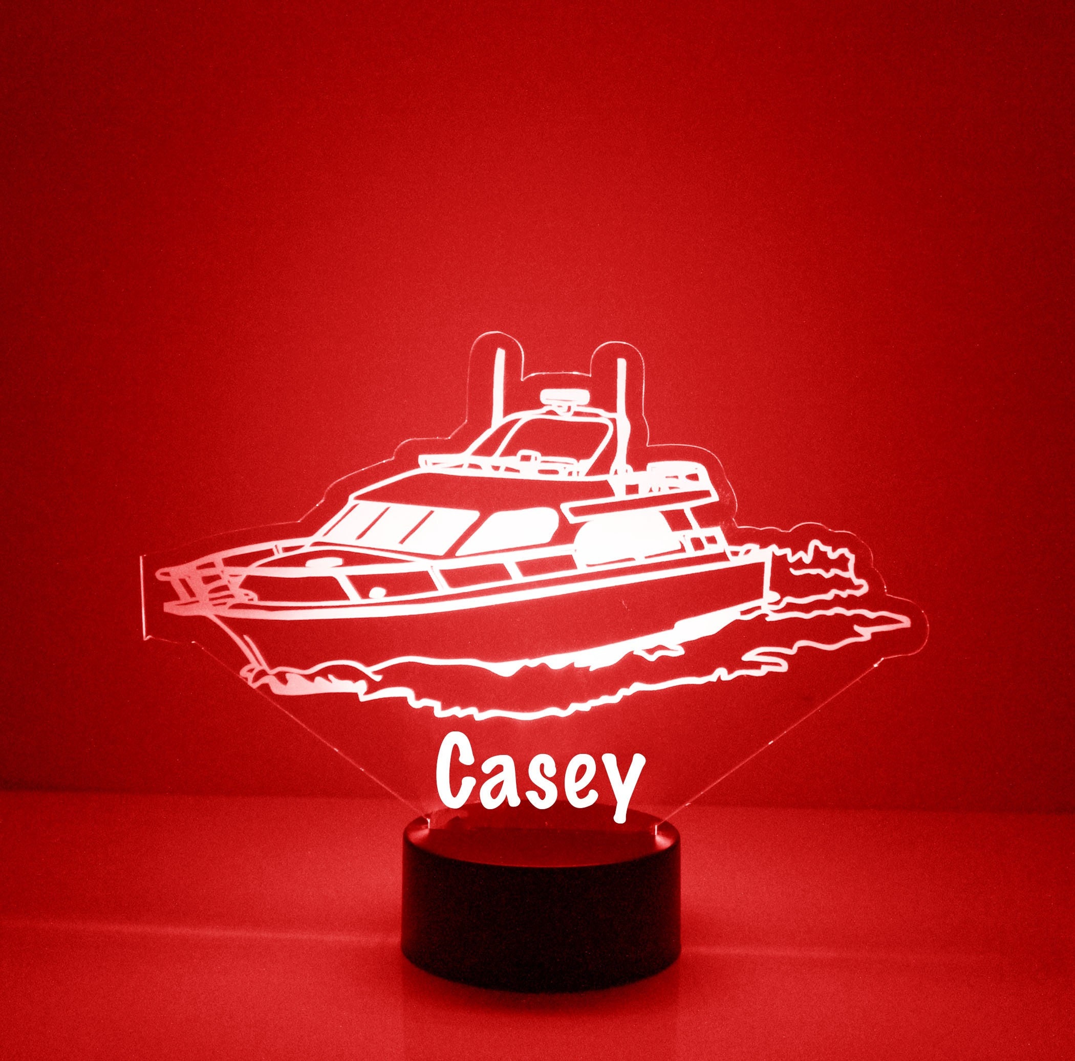 Boat Night Light, Personalized Free, LED Night Lamp, With Remote ...