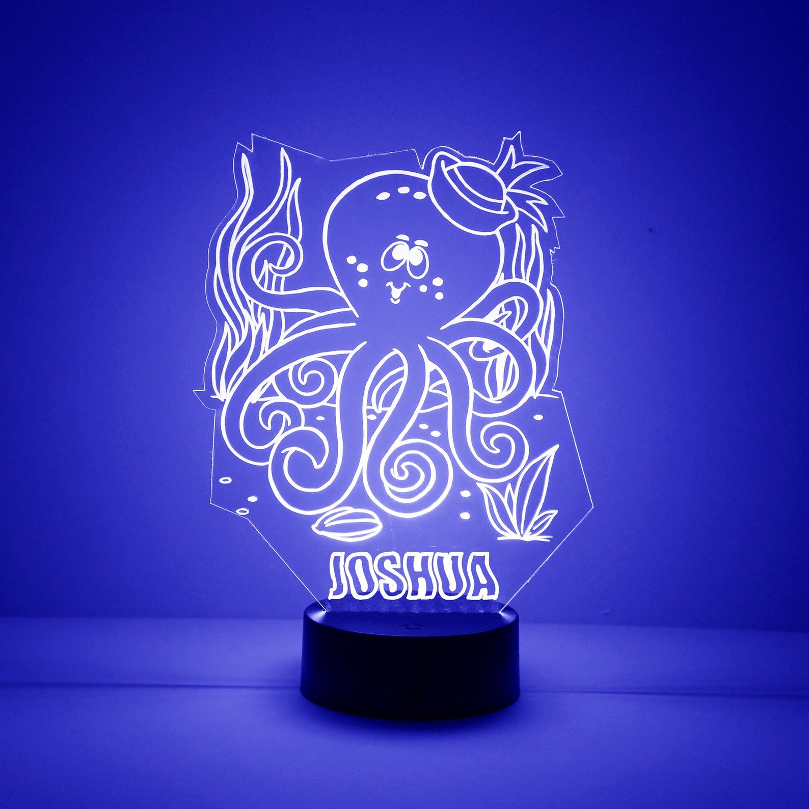 Octopus Night Light Personalized Free LED Night Lamp With - Etsy