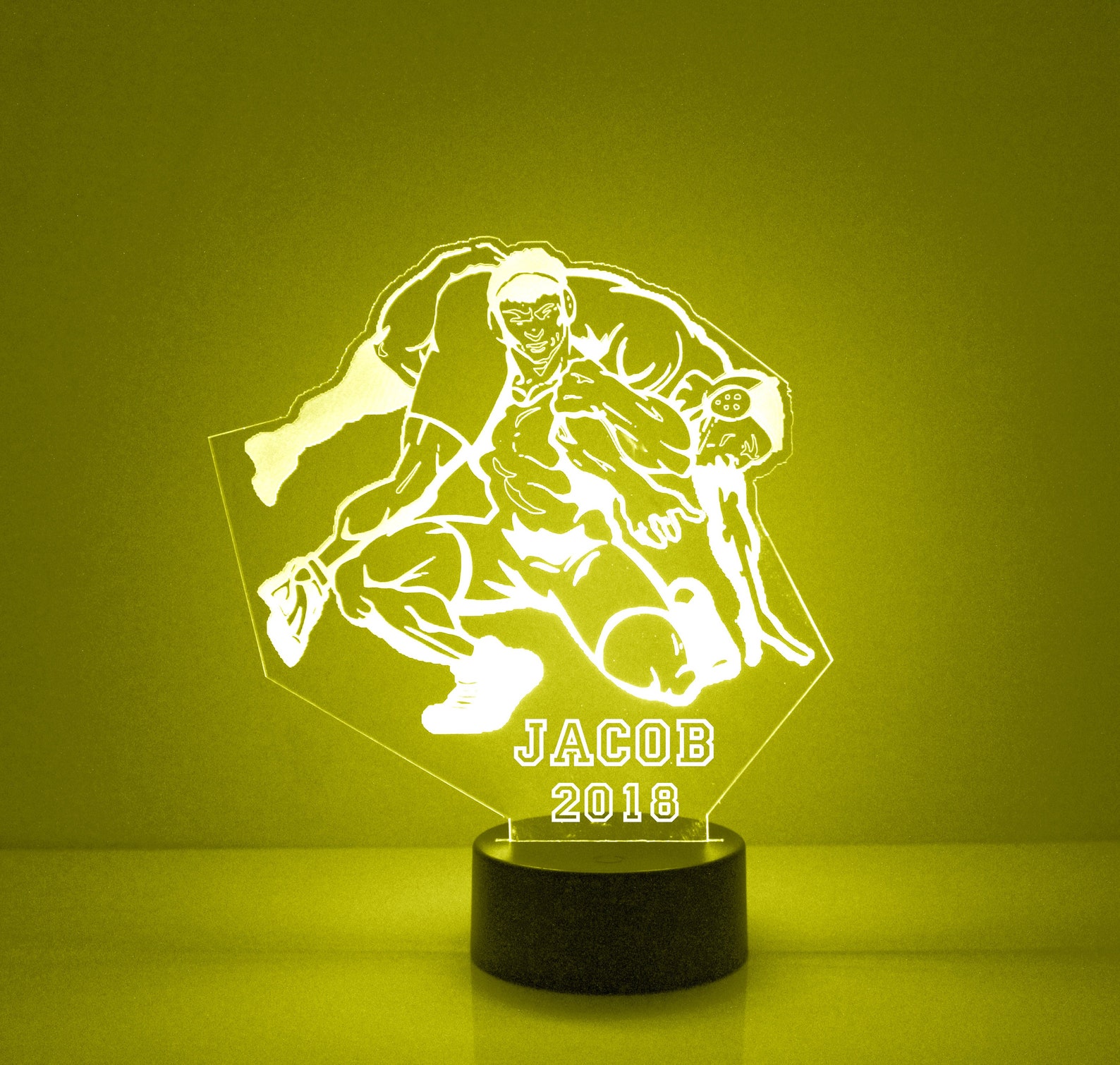 Wrestling Night Light Personalized Free LED Night Lamp With - Etsy