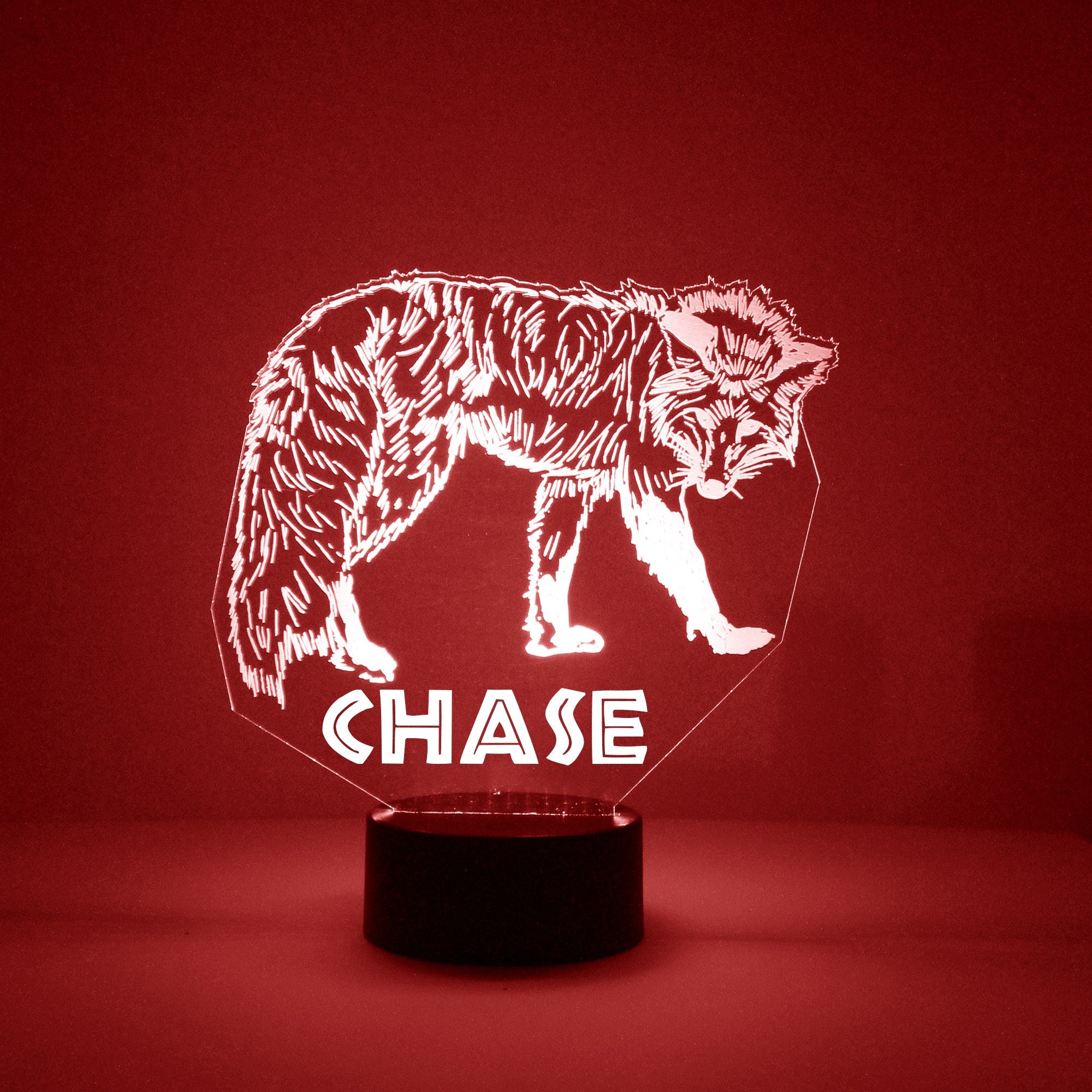 Fox Night Light Personalized Free LED Night Lamp With | Etsy