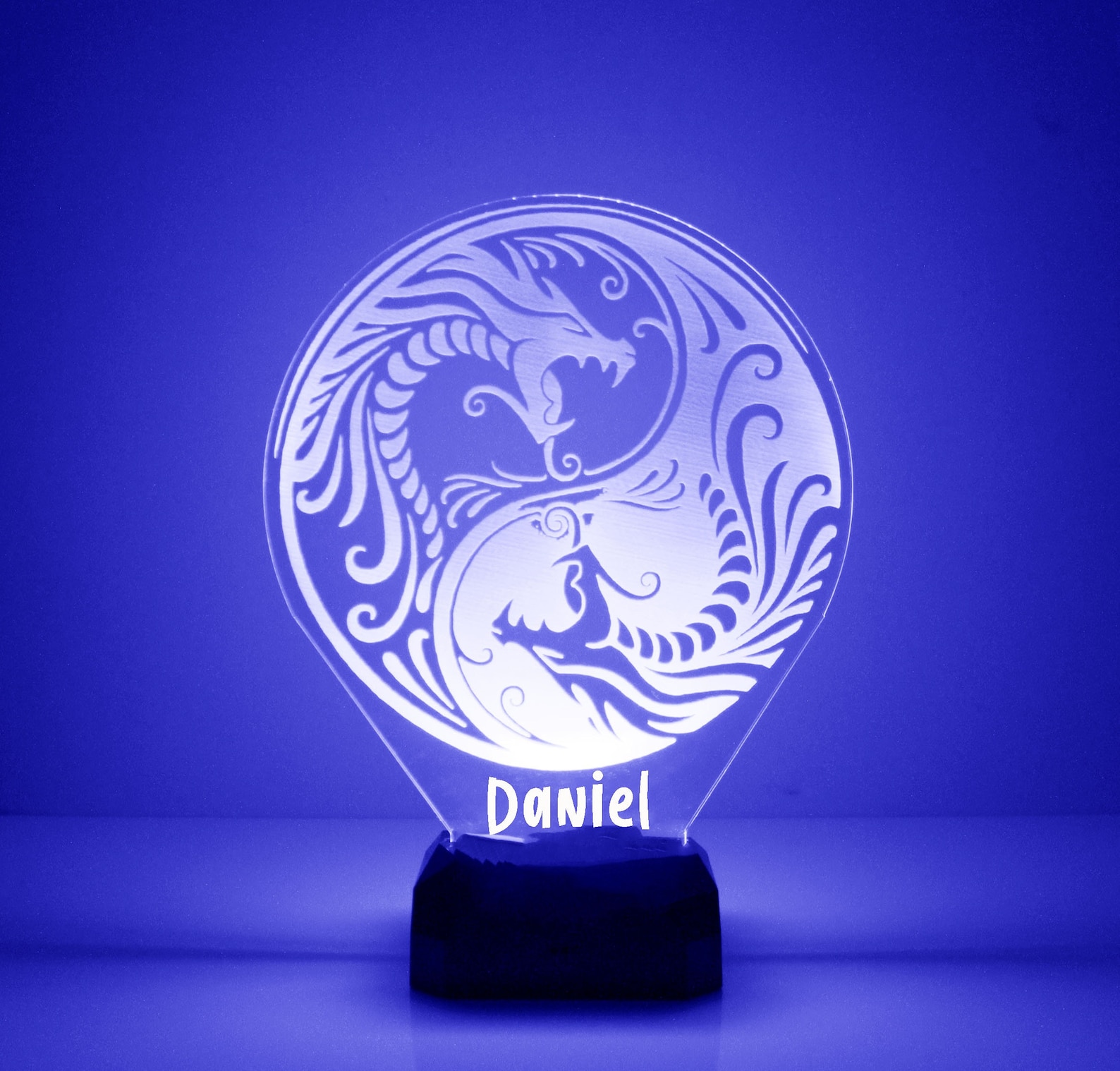 Yin Yang Night Light, Personalized Free, LED Night Lamp, With Remote ...