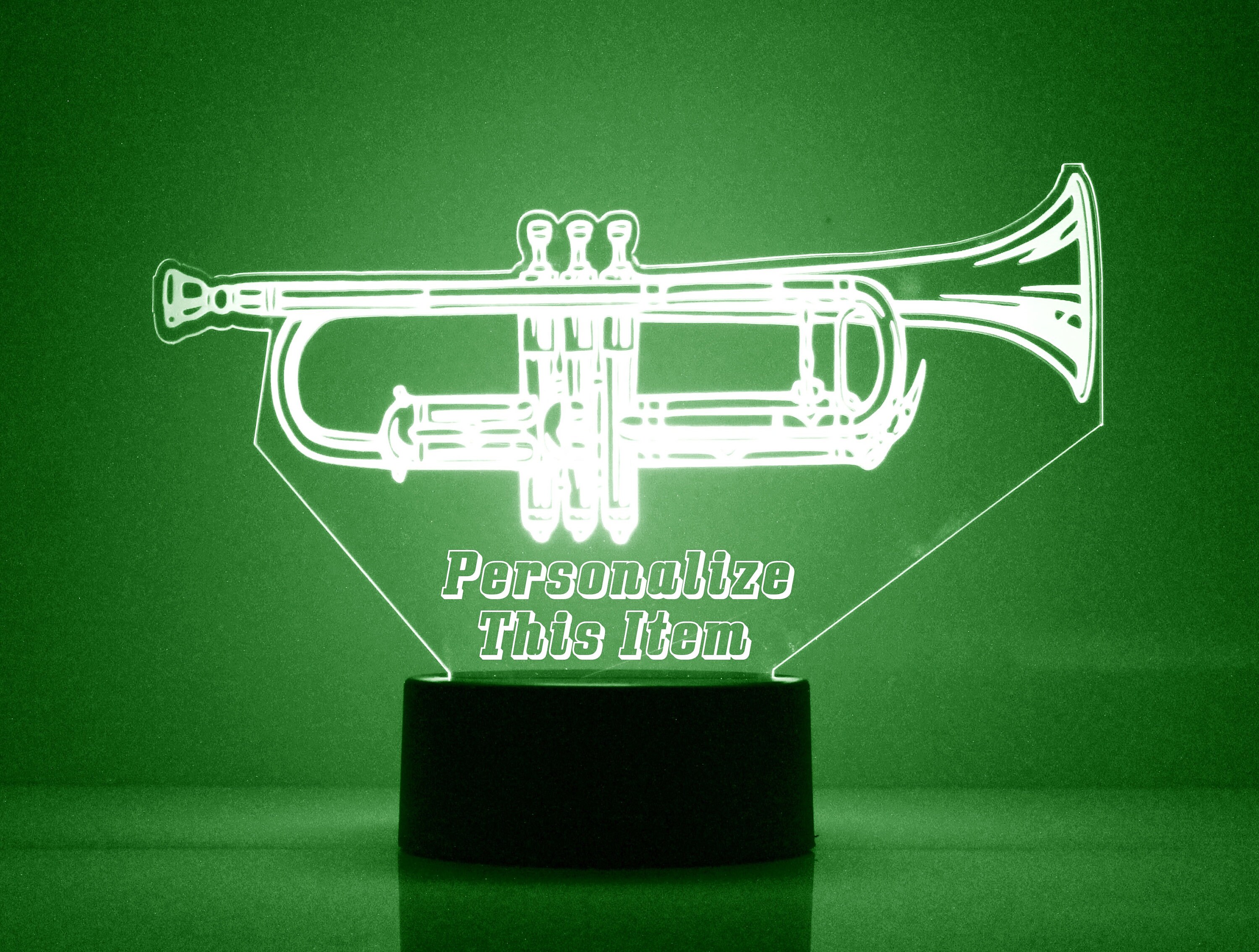 Trumpet Night Light Personalized Free LED Night Lamp With - Etsy