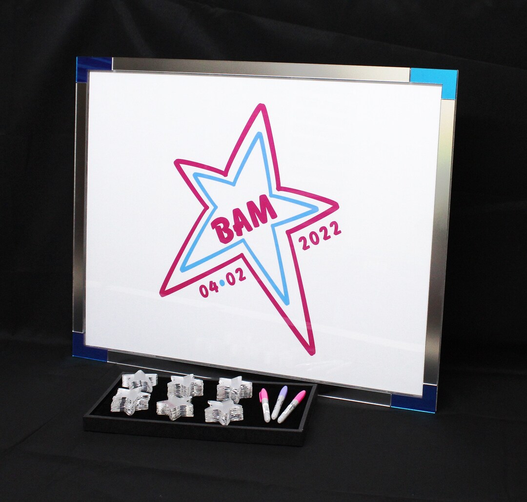 Drop Box Custom Made Bar/bat Mitzvah Mirrored Acrylic Drop in Sign in ...
