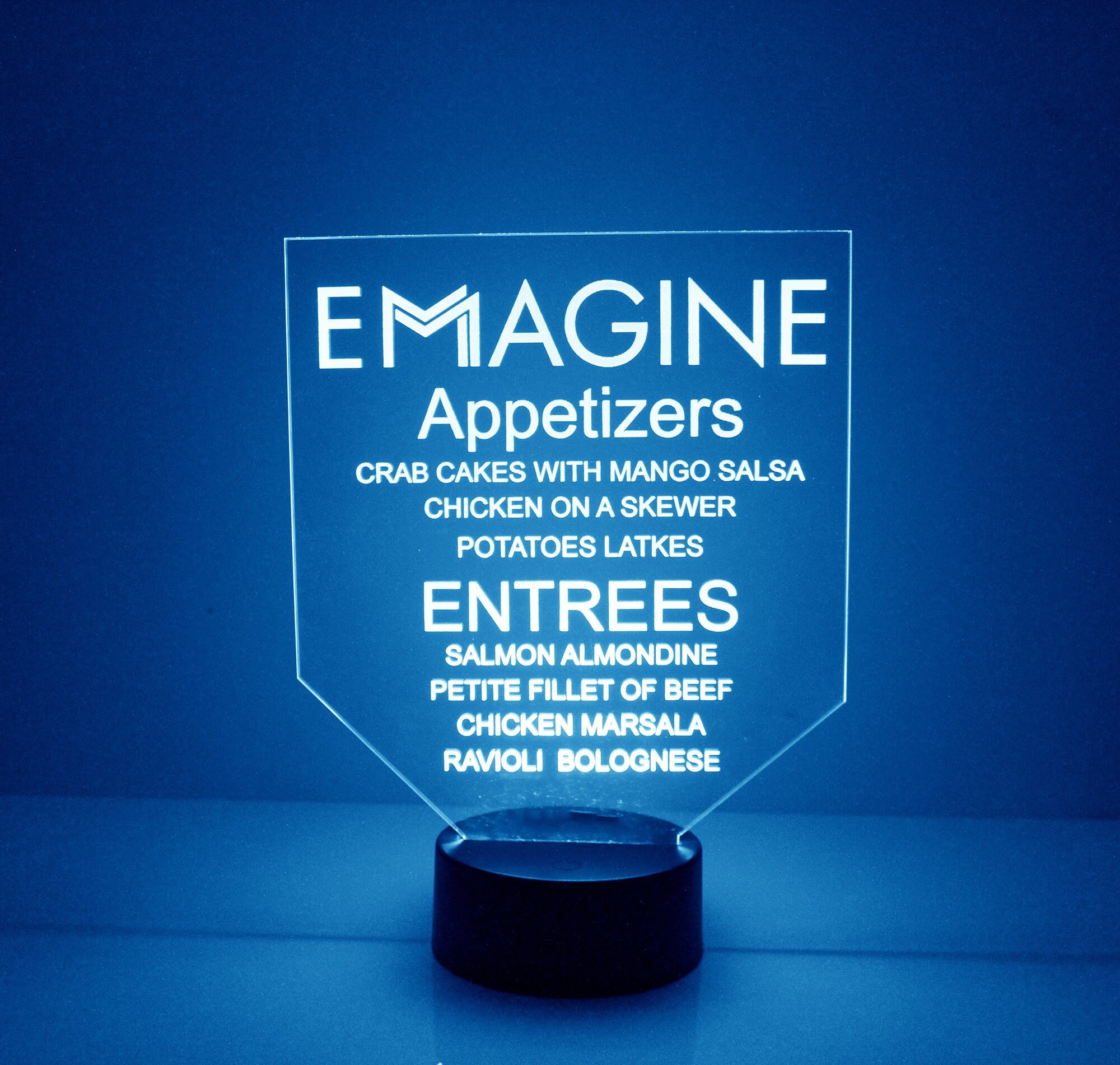 Custom Made LED Acrylic Light up Centerpieces - Create Your Own Logo or ...