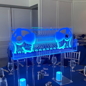 Custom Made LED Acrylic Light up Centerpieces - Create Your Own Logo or ...