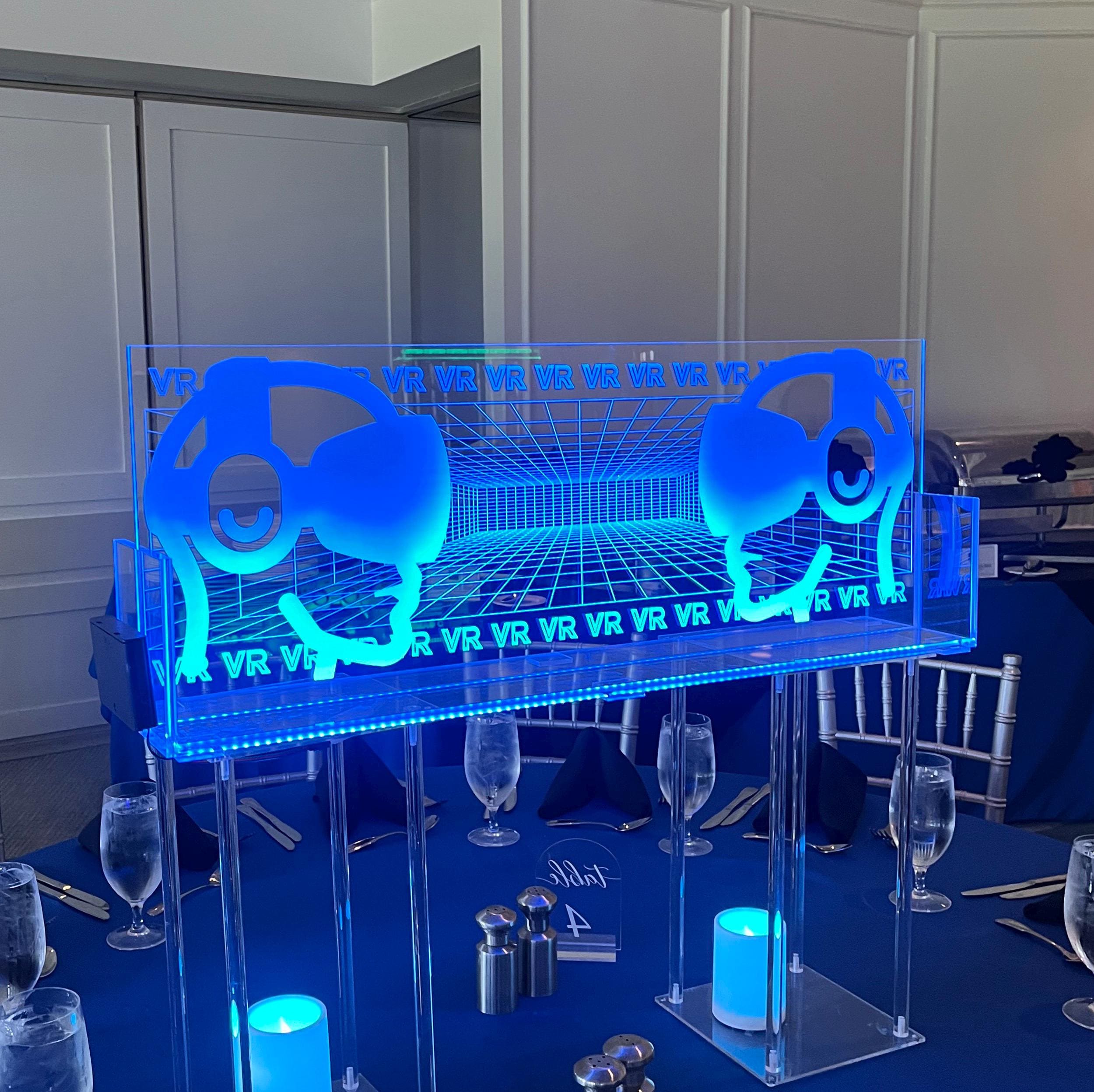 Custom Made LED Acrylic Light up Centerpieces - Create Your Own Logo or ...