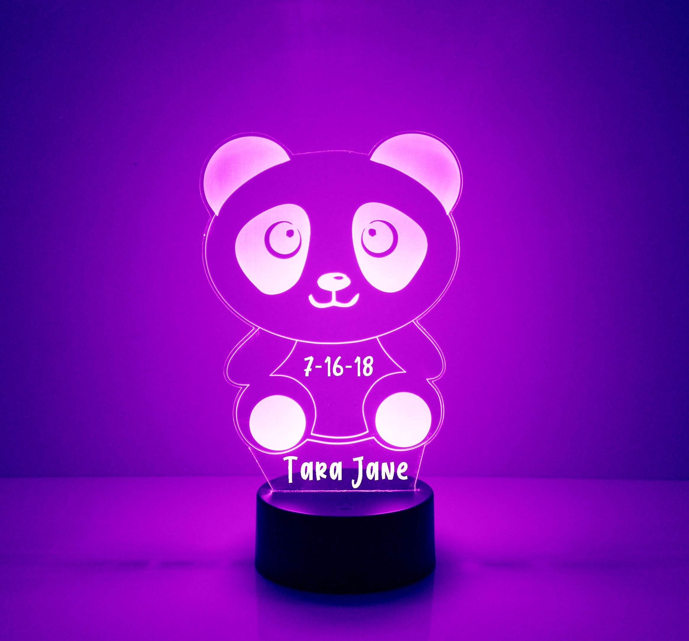 Panda Bear Night Light Personalized Free LED Night Lamp | Etsy