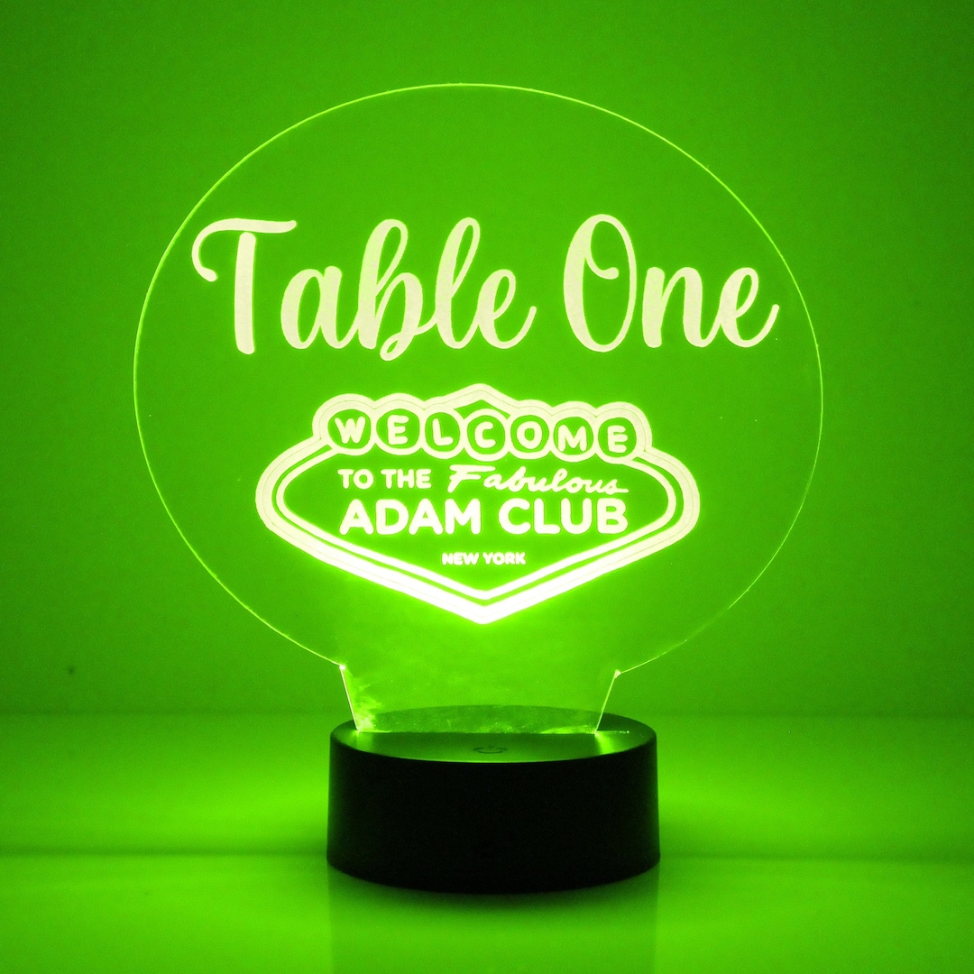 TABLE NUMBER LED Acrylic Light up Centerpieces Create Your - Etsy