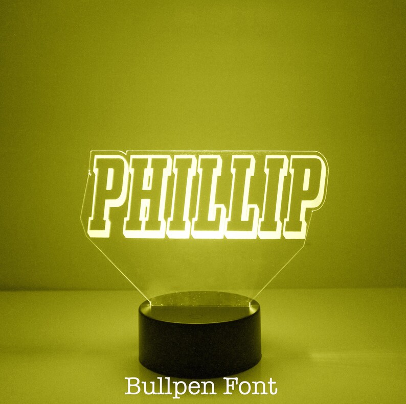 Name Light, Personalized, LED Night Lamp for Kids Teens, Remote Control ...