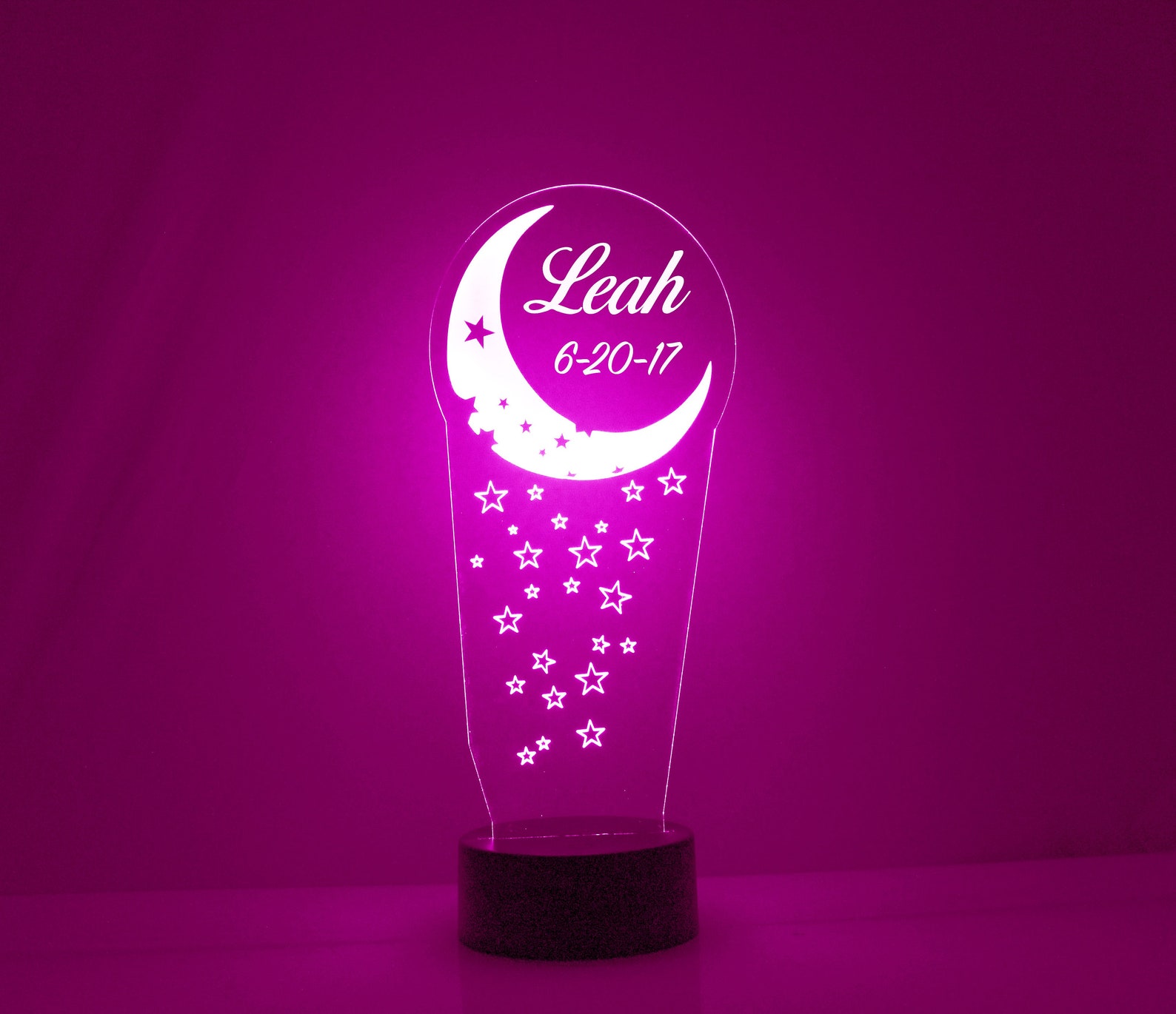 Moon and Stars Celestial Night Light Personalized Free LED - Etsy