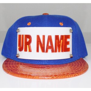 Snapback Hat ,mirrored Letters , Logo Reproduction, Name, Business Logo ...