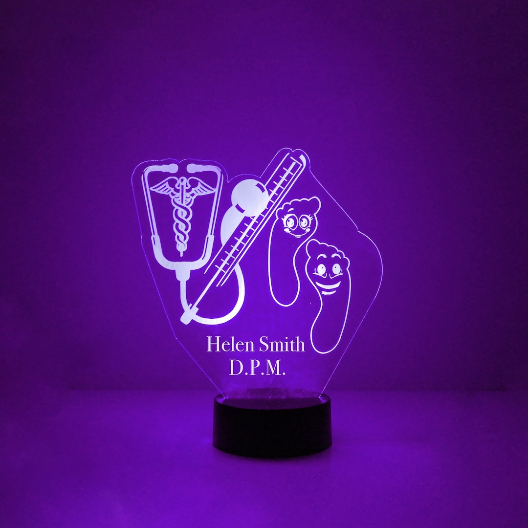 Foot Doctor Podiatrist D.P.M. Night Light, Personalized Free, LED Night ...