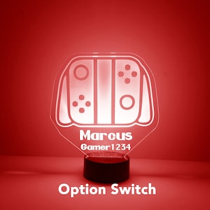 Game Controller Night Light, Personalized Free, LED Night Lamp, With ...