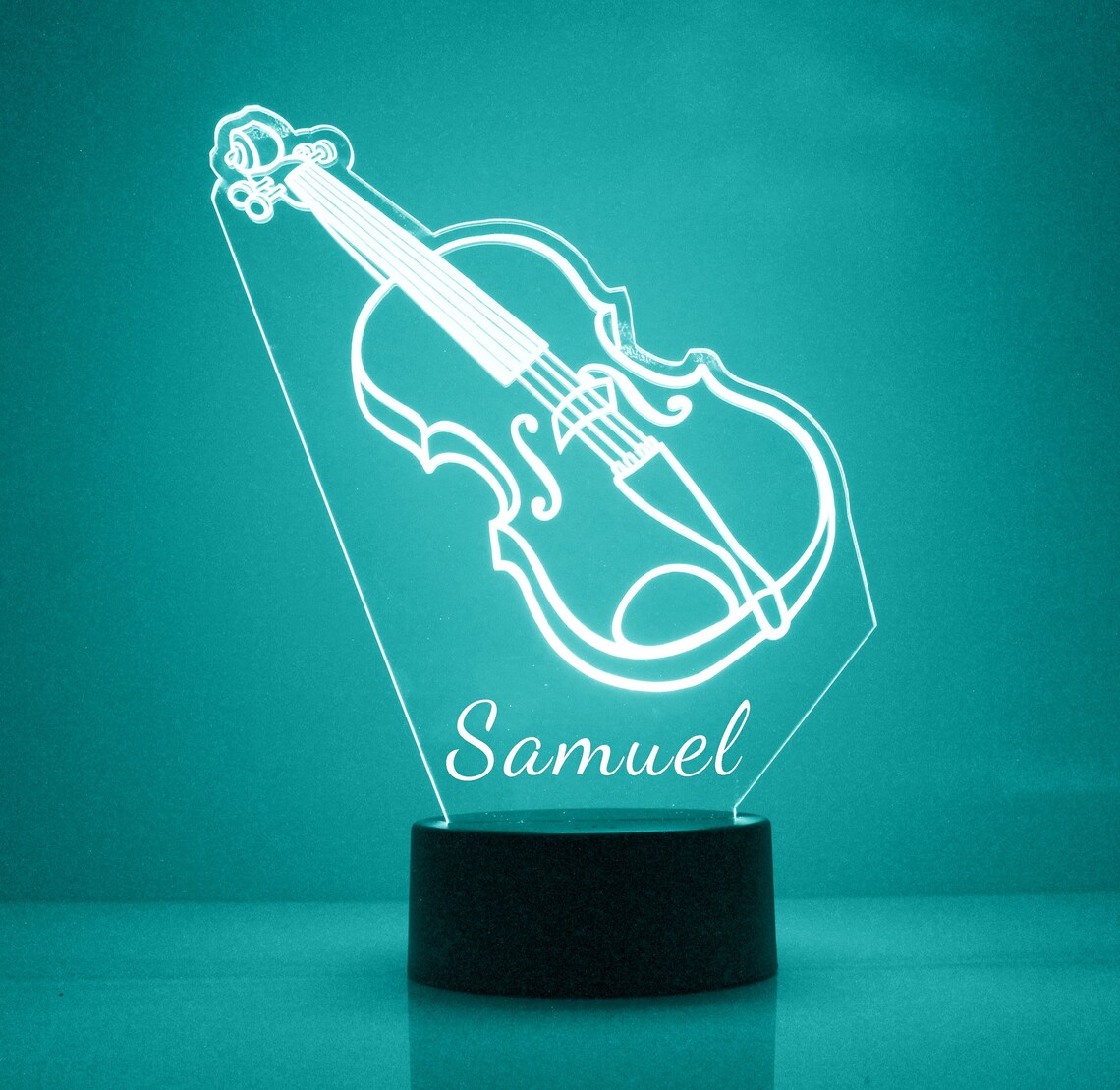 Violin Night Light Personalized Free LED Night Lamp With | Etsy