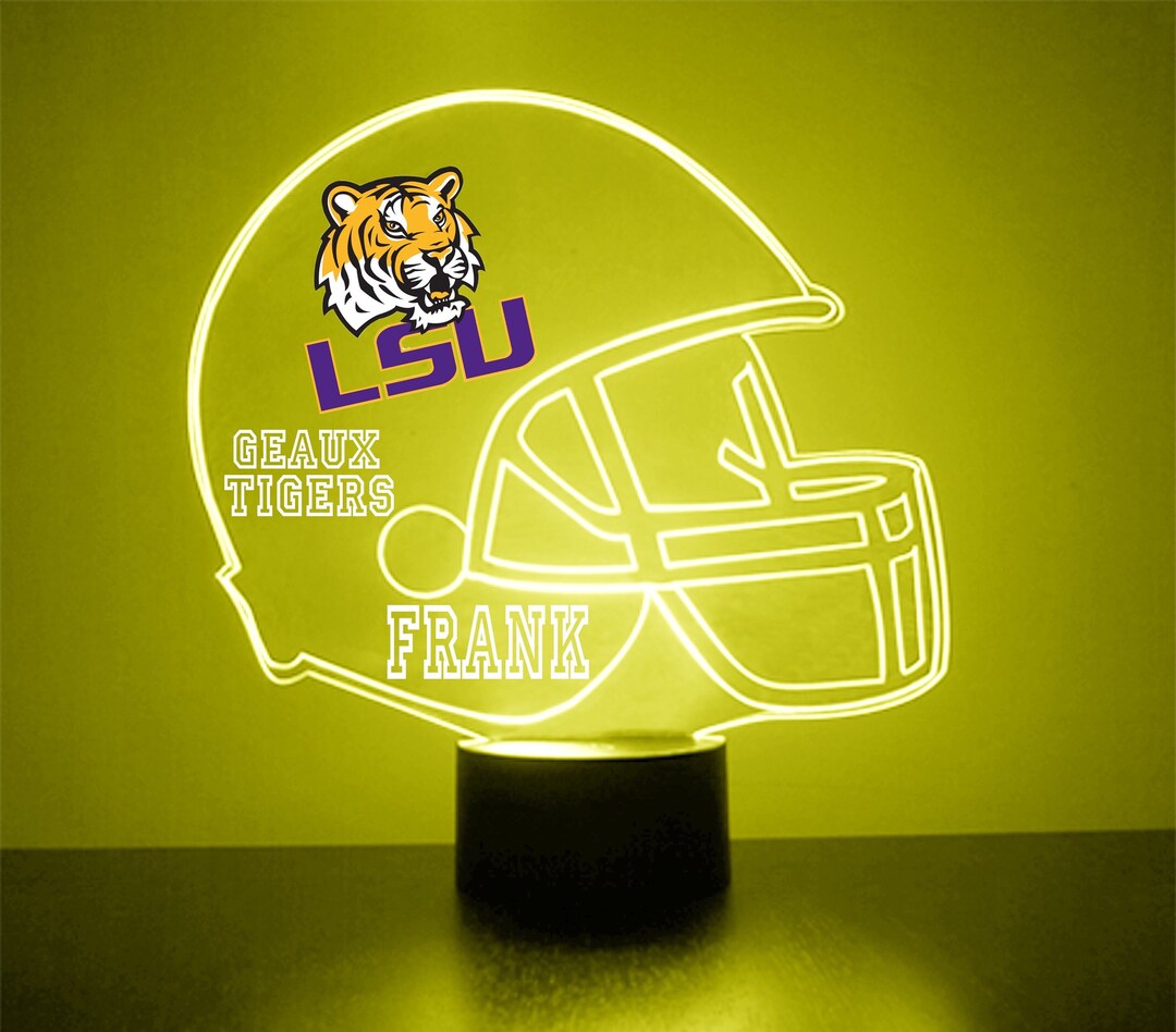 LSU Tigers, Personalized Sports Fan Lamp, College Football, Engraved ...